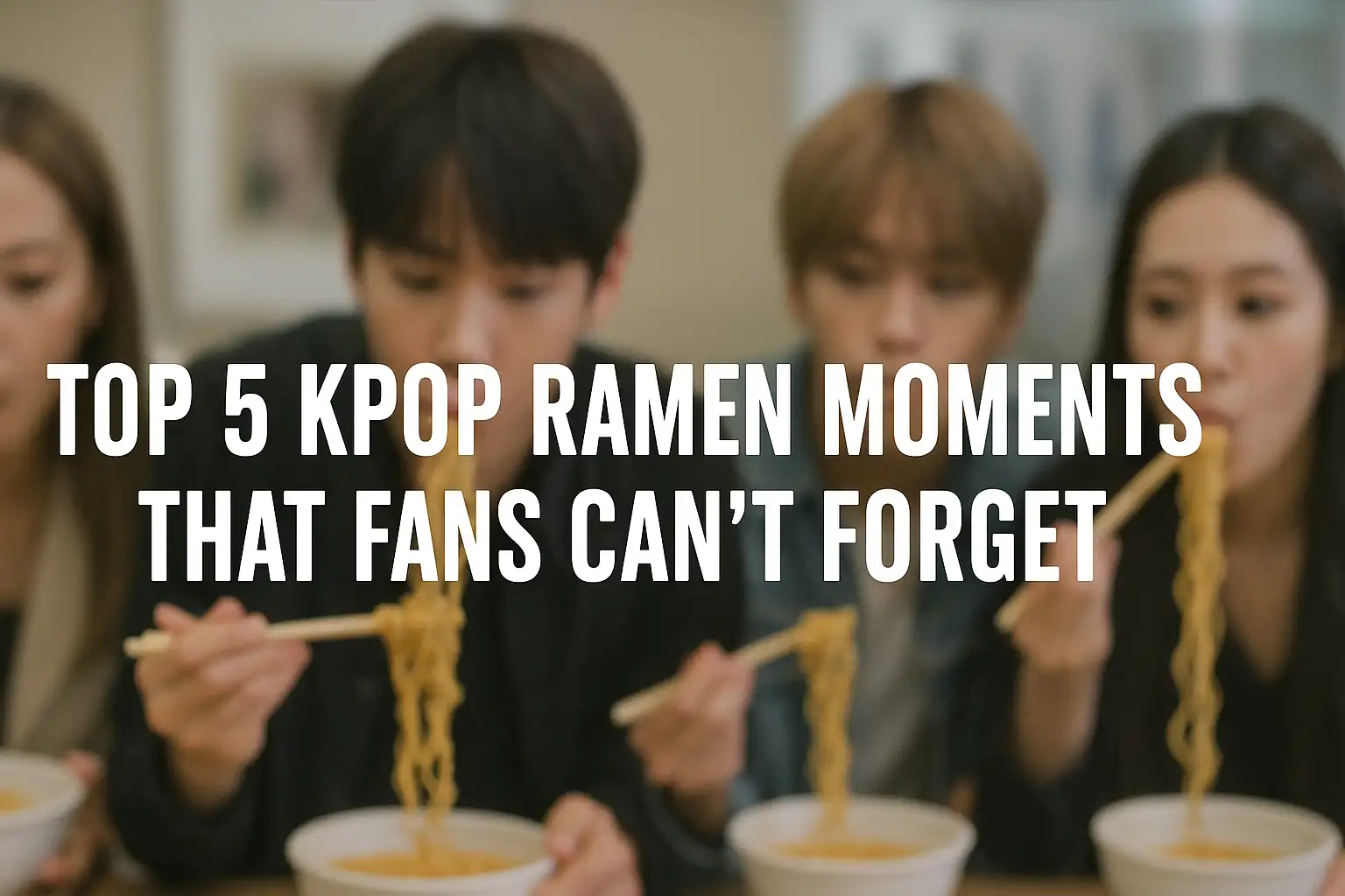 Top 5 kpop Ramen Moments That Fans Can’t Forget